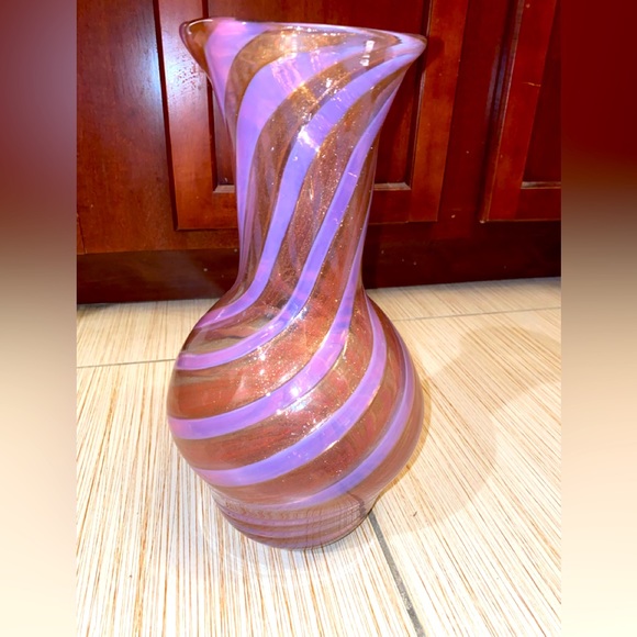 Murano | Accents | Murano Sparkling Swirl Hand Blown Vase | Poshmark